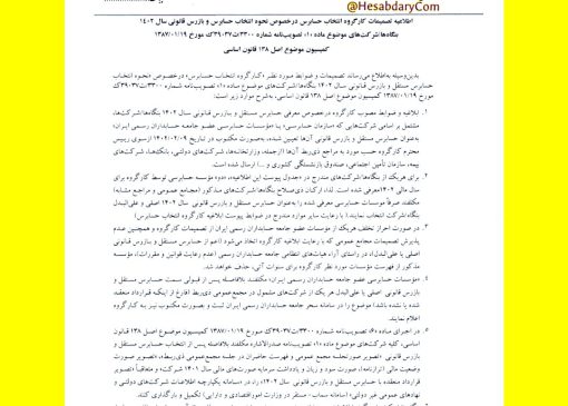 فهرست موسسات حسابرسی جامعه حسابداران رسمی ایران به همراه رتبه